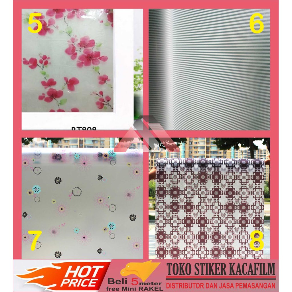 Jual STIKER KACA MOTIF / STIKER KACA FILM JENDELA RUMAH | Shopee Indonesia