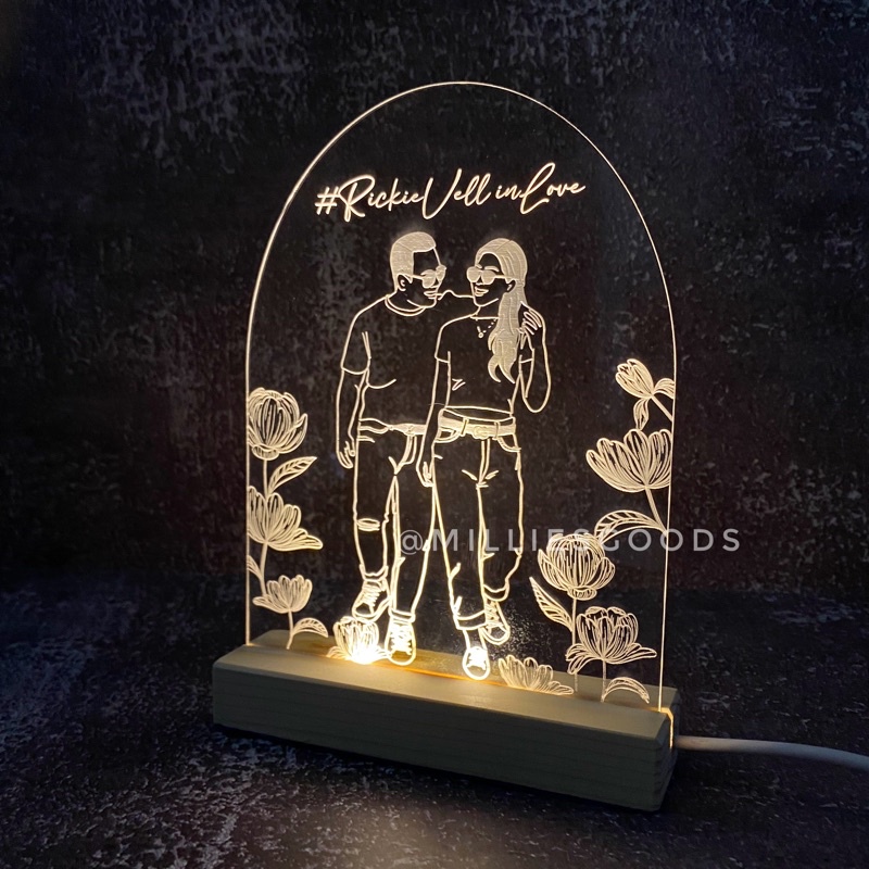 Jual LED Akrilik Night Lamp - Akrilik Lamp Custom - kado unik ...