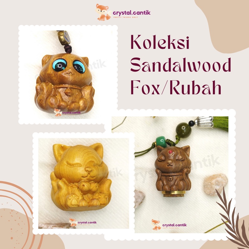Jual CC-V09G01 Fox Fragrant Sandalwood / Ukiran Kayu Wangi Rubah / 9 ...