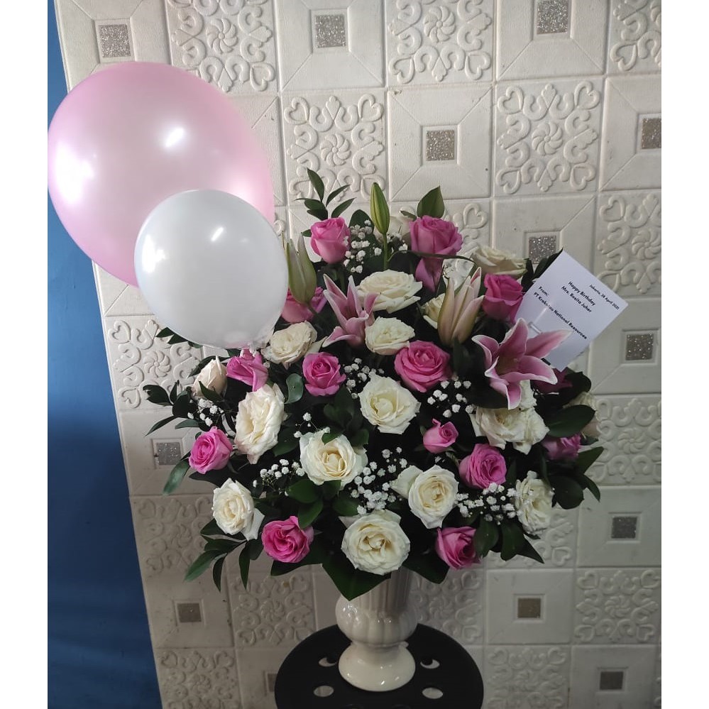 Jual RANGKAIAN BUNGA BALON | BUNGA ULANG TAHUN | BUNGA MEJA ANNIVERSARY ...