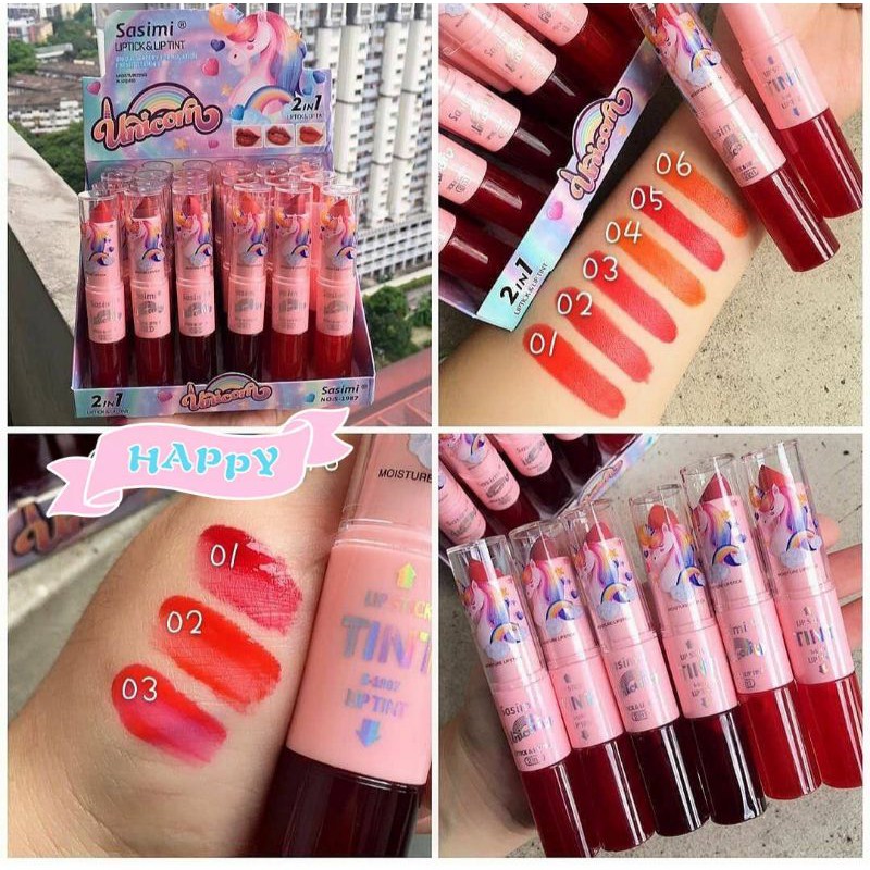 Jual REVLON, SASIMI & I MAN PEACH LIPSTICK+LIPTINT ALOEVERA 2IN1 (ECER ...