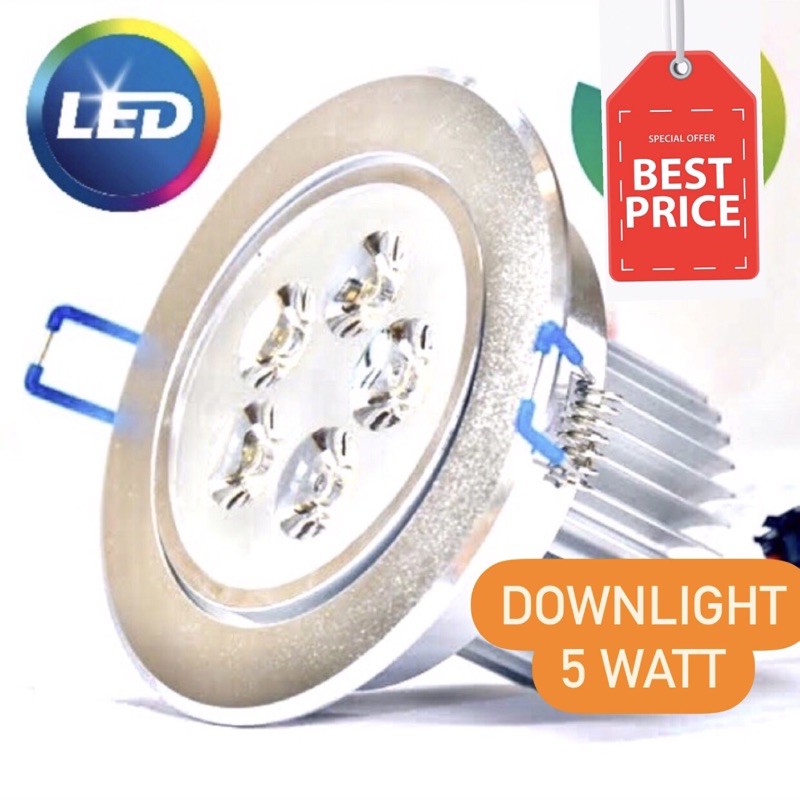Jual LAMPU LED DOWNLIGHT 5 Watt Aluminium | Shopee Indonesia