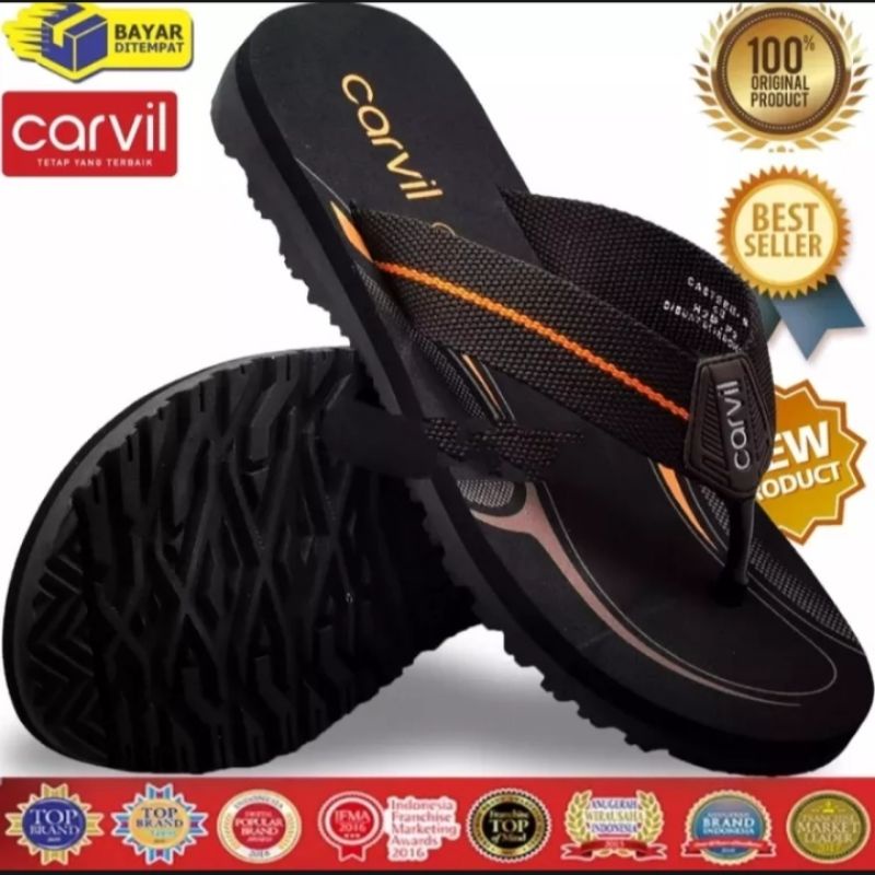 Jual PROMO SENDAL CARVIL/SANDAL JEPIT CARVIL PRIA TERLARIS ORIGINAL 100 ...