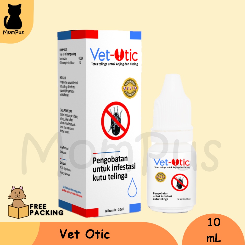 Jual Vet Otic 10mL Obat Tetes Kutu Telinga Ear Mites KUCING | Shopee ...