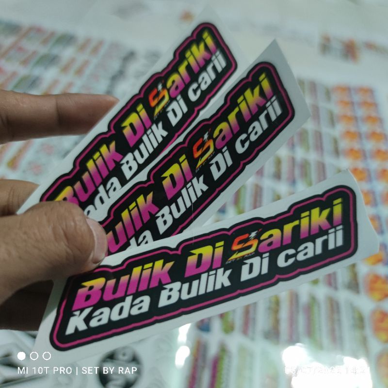 Jual stiker bulik di sariki kada bulik dicarii | Shopee Indonesia