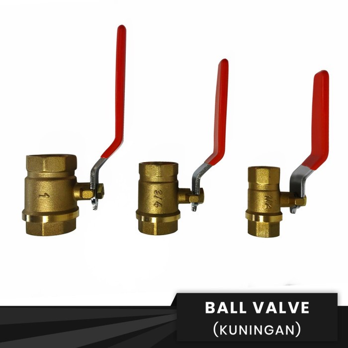 Jual BALL VALVE / BALL VALVE KUNINGAN / STOP KRAN KUNINGAN / BV SHISUKA 1/2 | Shopee Indonesia