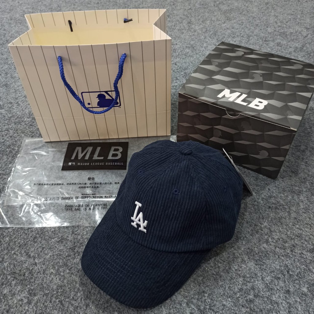 Jual Topi MLB ORIGINAL Import - LA Conduray Navy Logo S White | Shopee ...