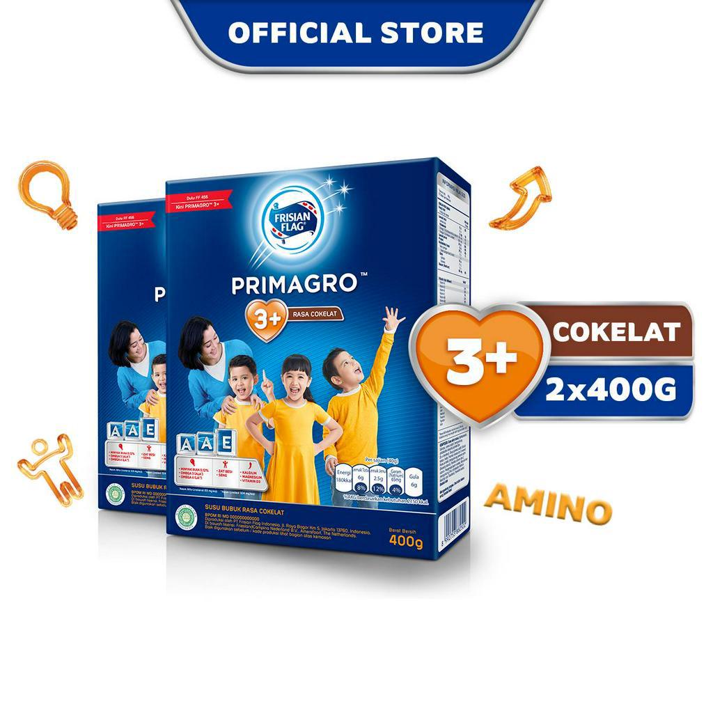 Jual Frisian Flag Primagro 3+ Cokelat Susu Formula Pertumbuhan Anak 2 x ...