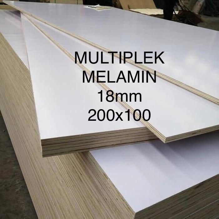 Jual Multiplek / Triplek melamin putih 18mm (200x100)cm, melaminto ...