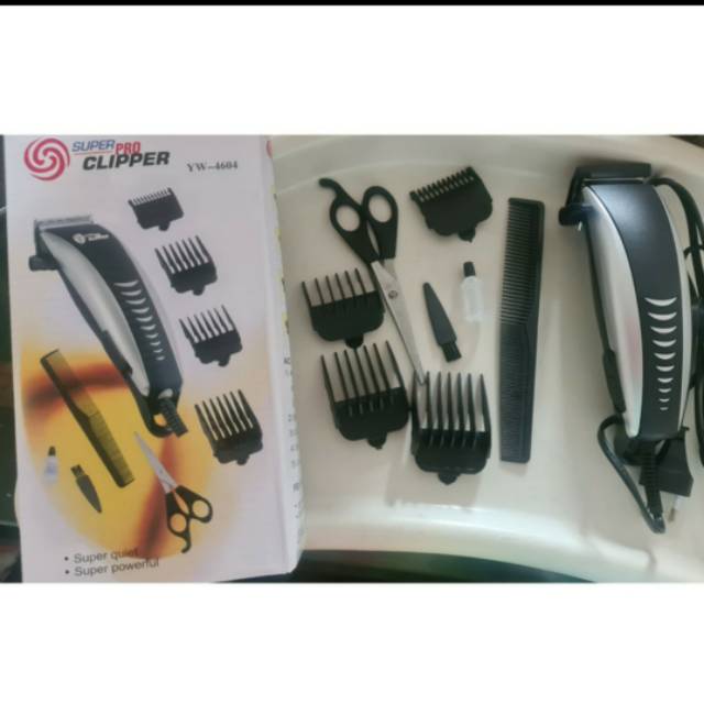 Jual Alat cukur rambut listrik super pro clipper YW 4604 mesin cukur ...