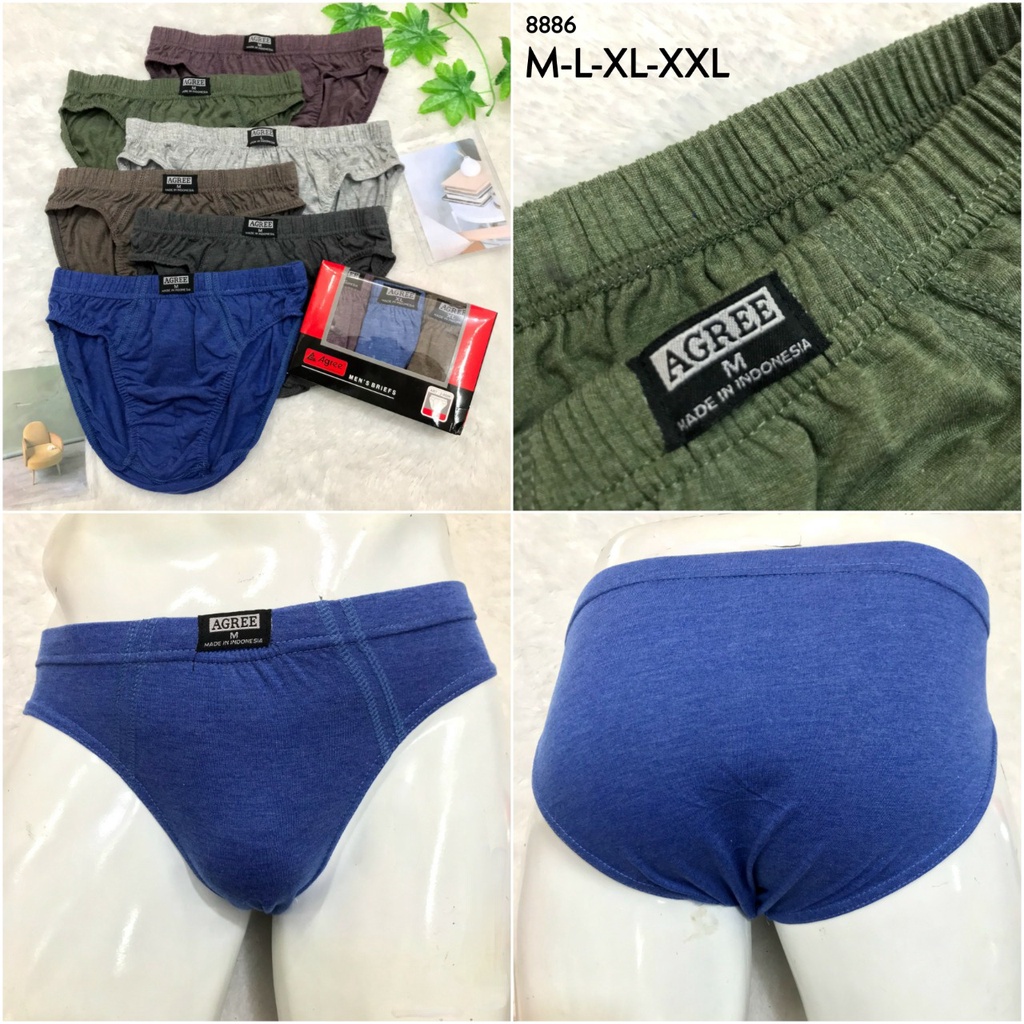 Jual CD Pria Dewasa Agree M, L, XL, XXL/Celana Dalam Cowok Brief/Sempak ...