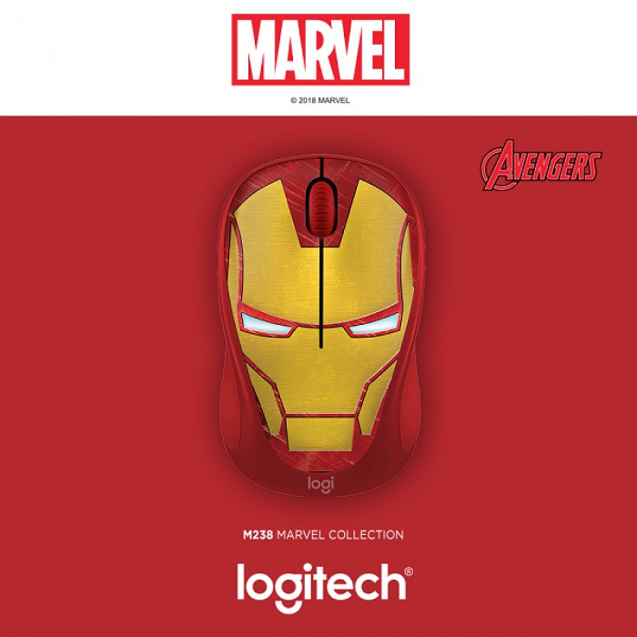 Jual Mouse Logitech M238 Marvel Iron Man Wireless Original Limited ...