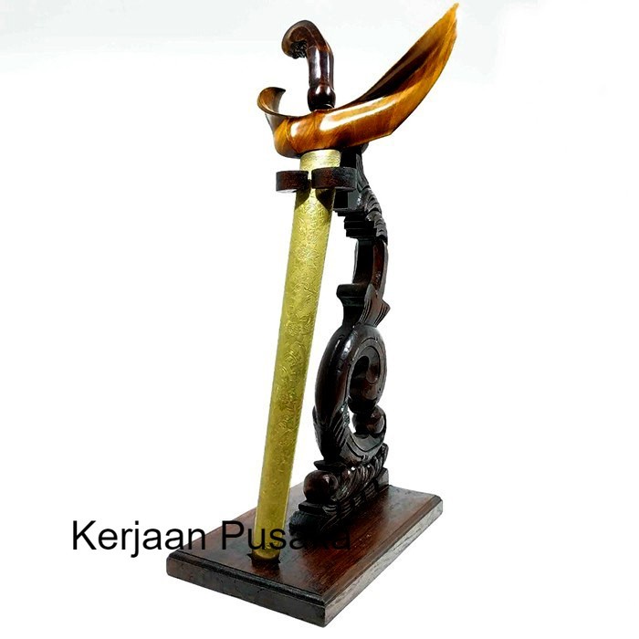 Jual Stand Jagrak Tempat Keris Isi 1 Kayu Maoni Ukiran Halus Bentuk ...
