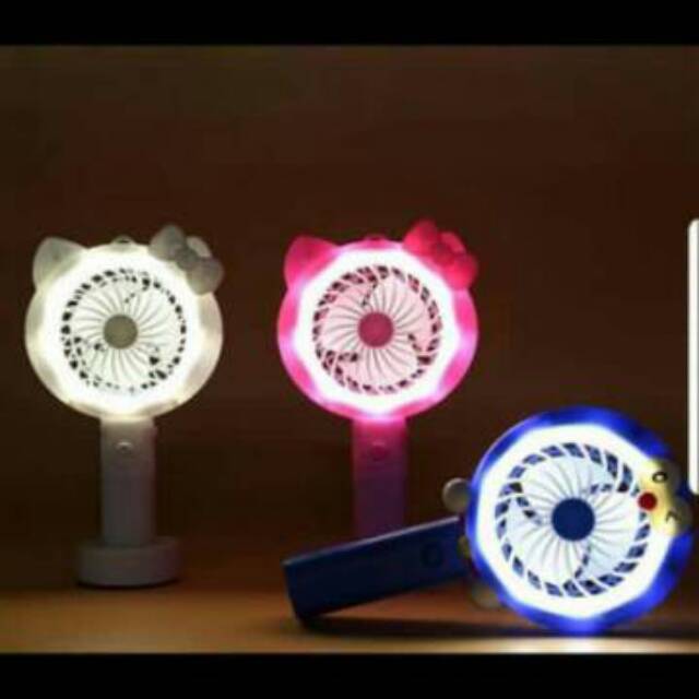 Jual KIPAS MINI LED PORTABLE KARAKTER | Shopee Indonesia