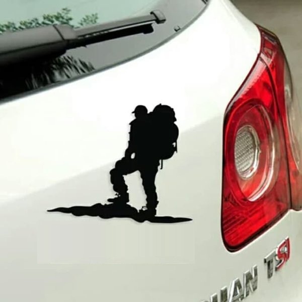 Jual Stiker Kaca Body Mobil Unik Lucu Cutting Sticker Pendaki Gunung ...