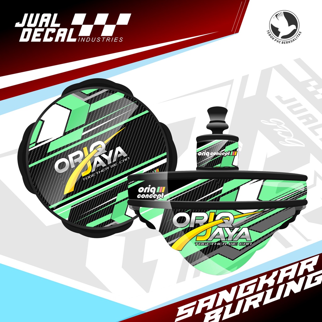 Jual Stiker Sangkar Lovebird motif ORIQ Stiker Tebok Decal Sangkar Love ...