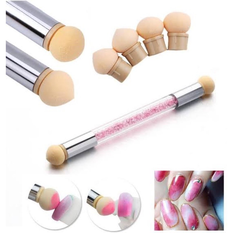 Jual PEN GLITER SPONS GRADIENT OMBRE NAIL ART / SPON OMBRE DENGAN ...