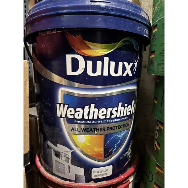 Jual Cat Tembok Luar Dulux Weathershield Brilliant White 2290m 20liter