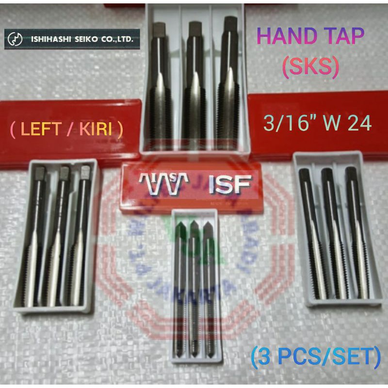 Jual Hand Tap Left / Kiri (SKS) 3/16" W 24 Merek ISHIHASHI SEIKO (Japan ...