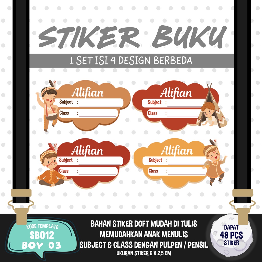 Jual STIKER LABEL BUKU / LABEL BUKU / LABEL NAMA / STIKER NAMA / STIKER ...