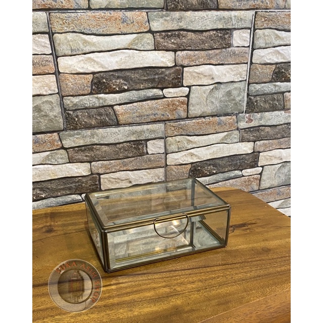 Jual box kaca cermin hias warna gold | Shopee Indonesia