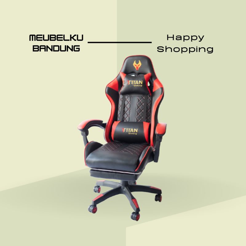 Jual kursi gaming kursi game kursi titan kursi selonjoran kaki | Shopee ...