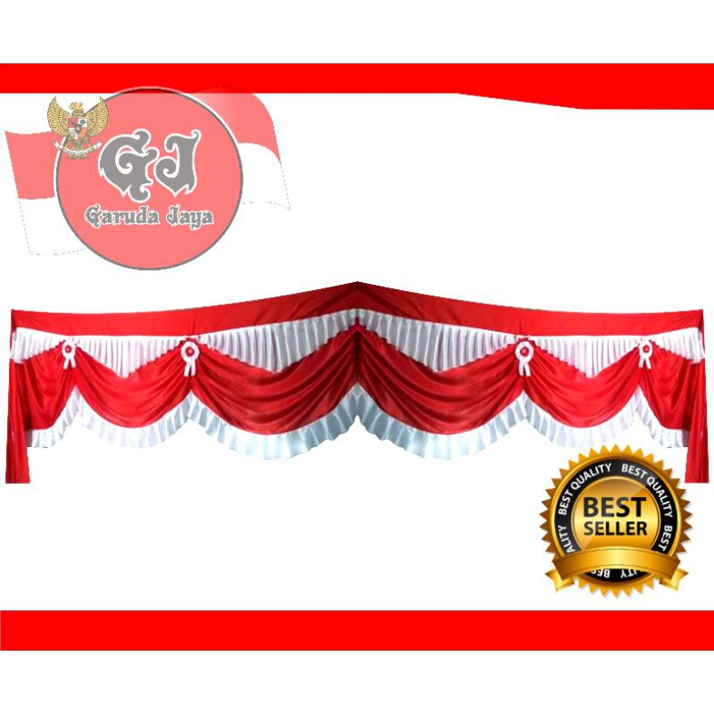 Jual umbul umbul gelombang merah putih bendera background panjang 8 meter | Shopee Indonesia