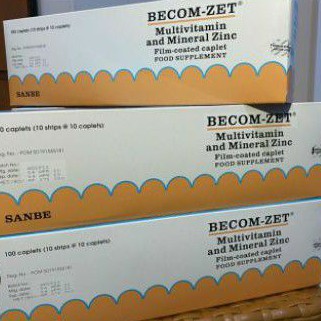 Jual Becomzet multivitamin+mineral/Becom-zet perbox isi 100 kaplet ...