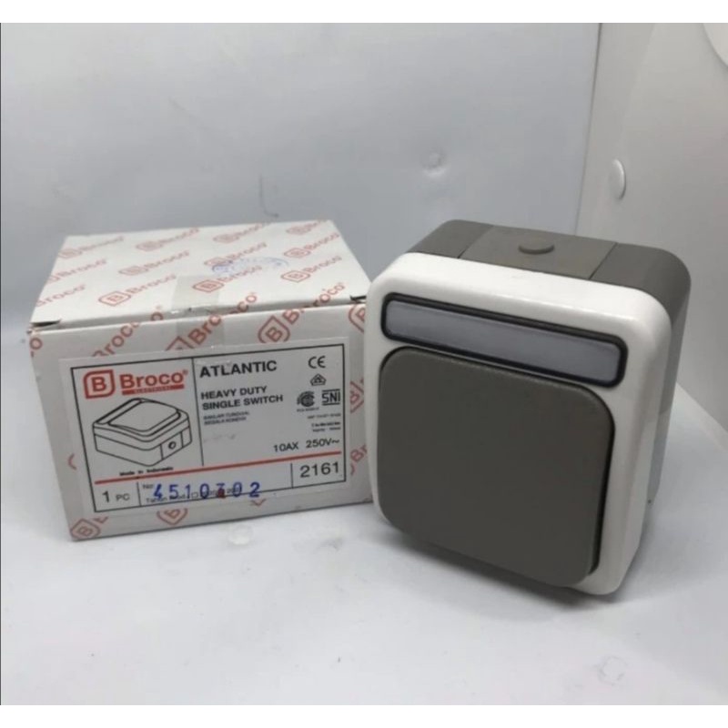 Jual Saklar Engkel Tunggal Tempel Outbow Waterproof BROCO 2161 | Shopee ...