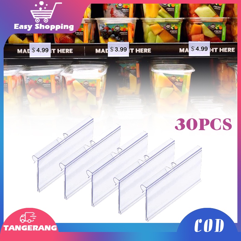 Jual 30pcs Label Harga Mika Price Tag Holder PVC Price Tag Card Price ...