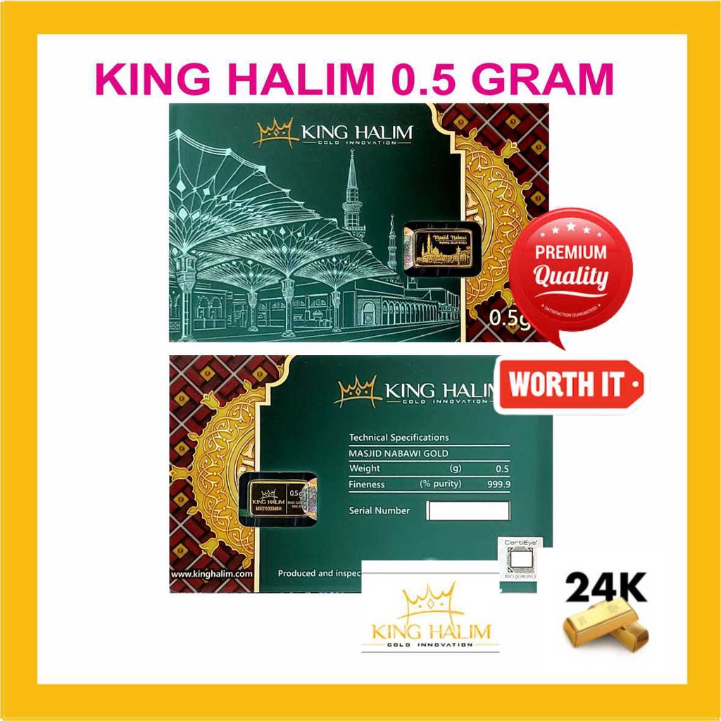 Jual LM Emas Logam Mulia King Halim 2 gram Certieye edisi Masjid Nabawi ...