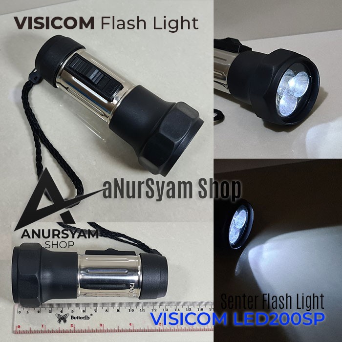 Jual Senter Stainless VISICOM LED 200SP / Senter Classic 13 cm | Shopee ...