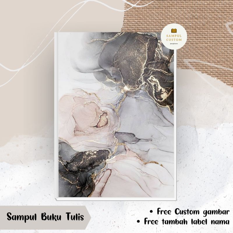 Jual (HARGA 1 LEMBAR MIN ORDER 5 LEMBAR) SAMPUL BUKU TEMA MARBLE FREE ...