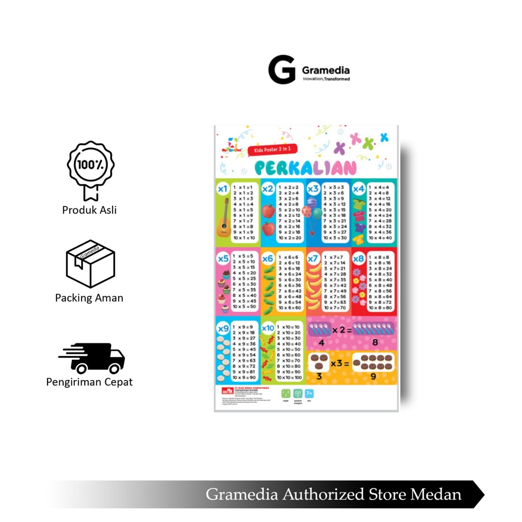 Jual Gramedia Medan - OPREDO KIDS POSTER 2 IN 1 - PERKALIAN & PEMBAGIAN ...