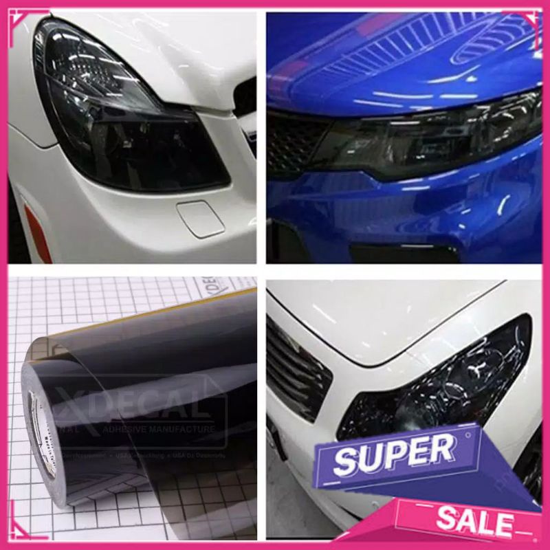 Jual Stiker Hybrid Hitam Stiker Lampu Smoke Stiker Skotlet Transparan ...