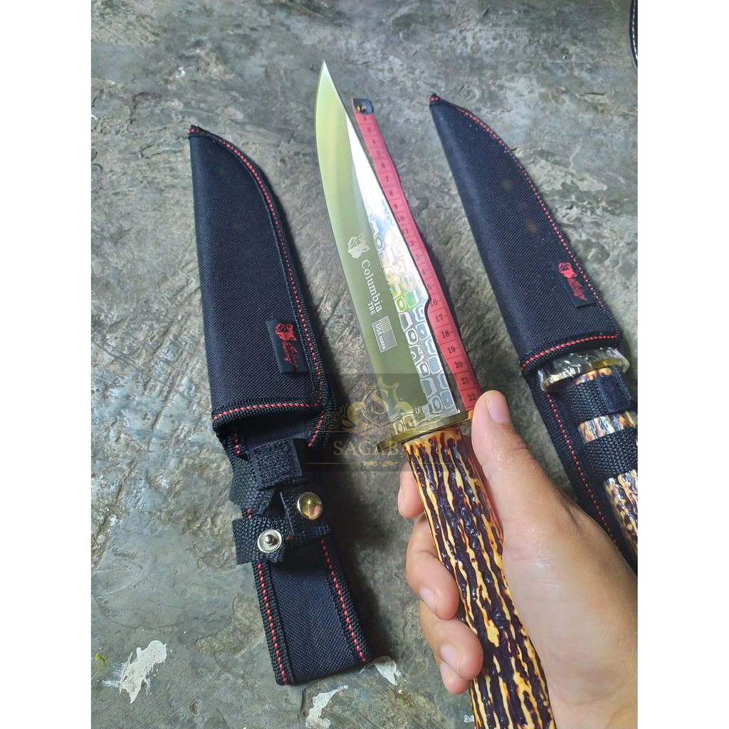 Jual pisau colombia gagang tanduk bulat | Shopee Indonesia
