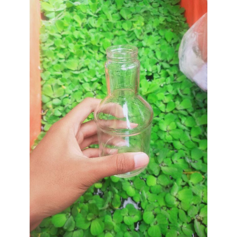 Jual Botol kaca / Botol vintage / Botol kaca ukuran 275ml / Botol unik ...