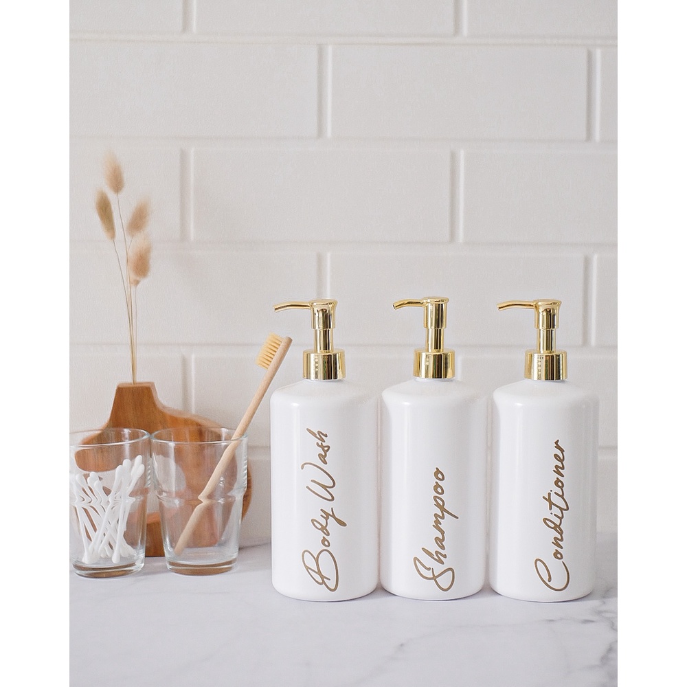 Jual BOTOL SABUN SHAMPOO CUCI TANGAN CUCI PIRING 500ML PUTIH REFILL ...