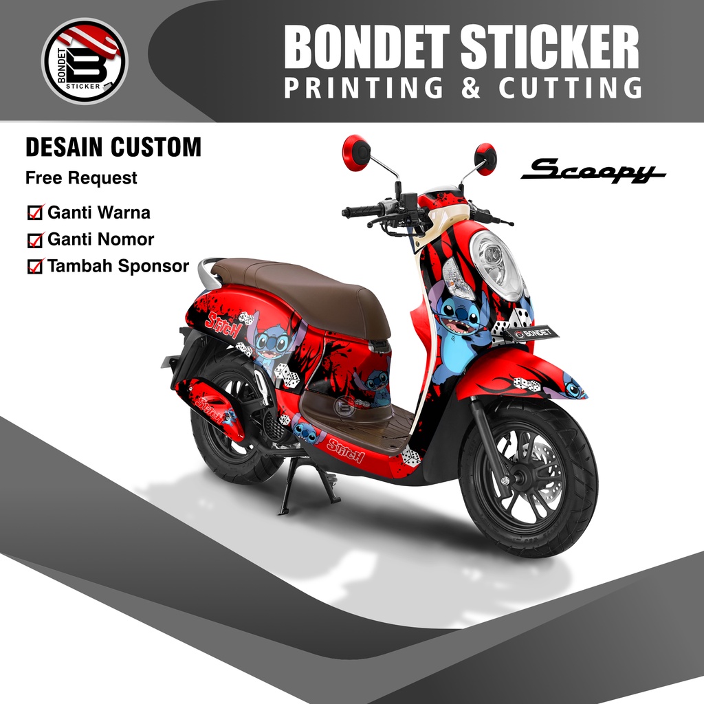 Jual STICKER SCOOPY - DECAL MOTOR HONDA SCOOPY NEW FULL BODY | Shopee Indonesia