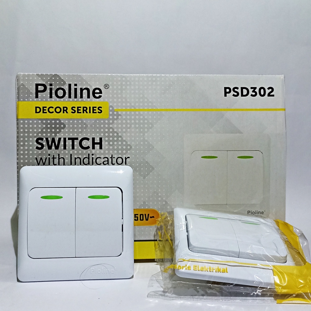 Jual Pioline Decor Series Saklar 2 Tombol Dengan Indikator | Shopee ...