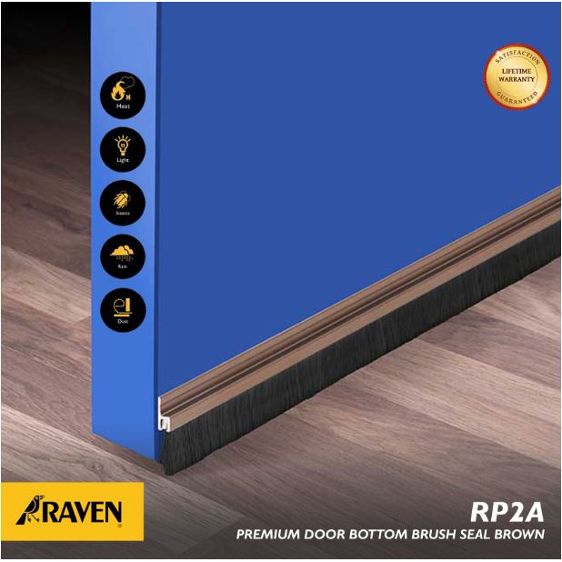 Jual RAVEN Door Bottom Brush Seal RP2A Brown Seal Bulu Penutup Celah ...