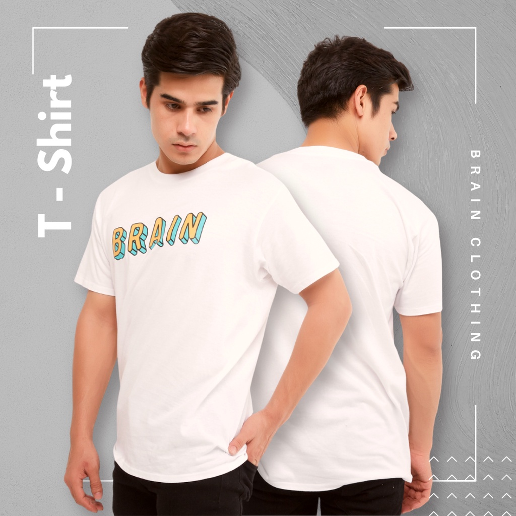 Jual Kaos Distro Brain Clothing BRAIN TOON Warna Putih | Shopee Indonesia