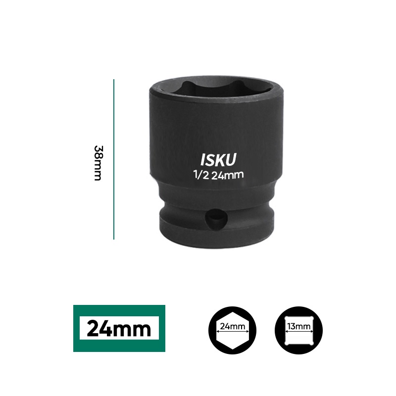 Jual ISKU mata shock impact Socket Extention 1/2 / Kunci Sok Panjang Dan Pendek Ukuran 8-41mm ...