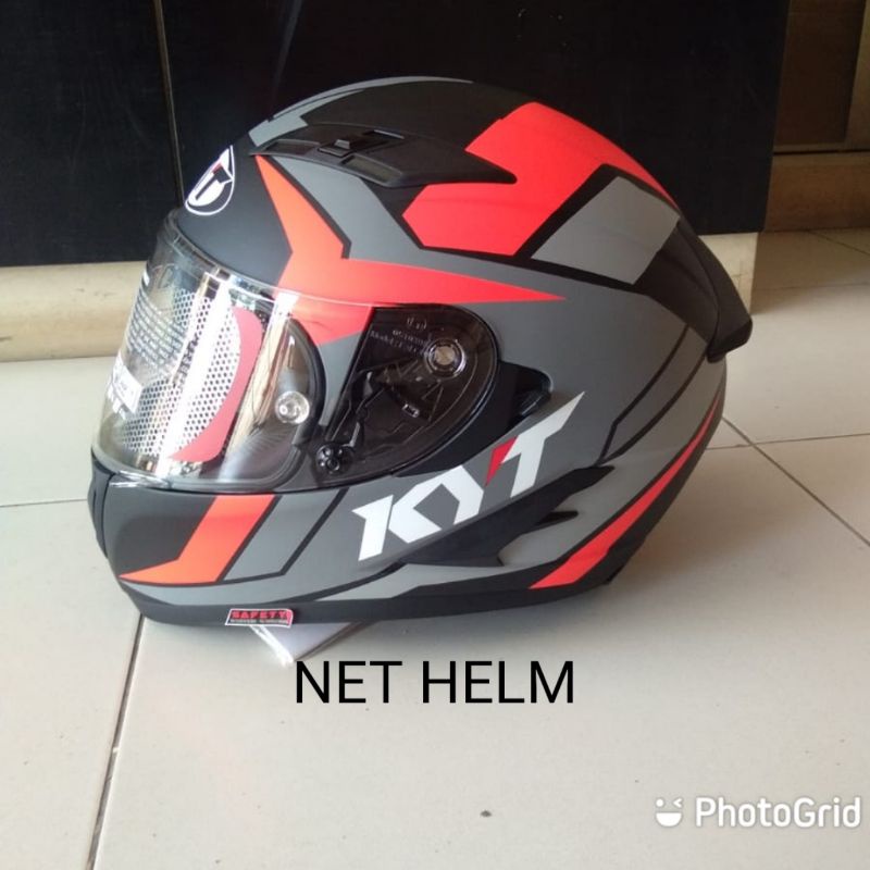 Jual HELM KYT FALCON FR MATT BLACK REDFLUO ONGKIR 2 KG | Shopee Indonesia