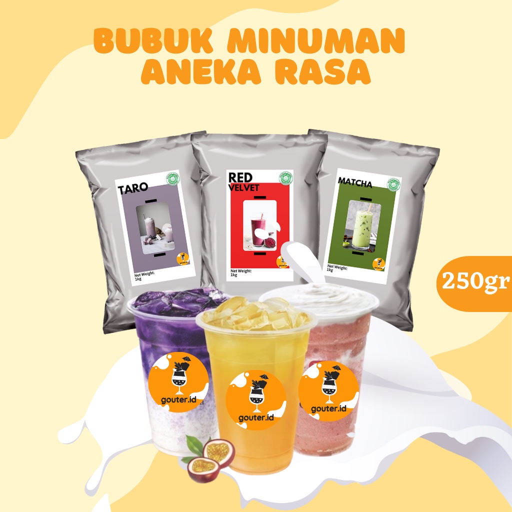 Jual SERBUK MINUMAN ANEKA RASA 250GR / BUBUK MINUMAN RASA BOBA / BUBUK ...