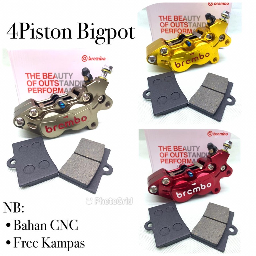 Jual JK Moto TERMURAH !! Kaliper 4 Piston Big pot CNC bigpot 4p premium axial ninja satria ...