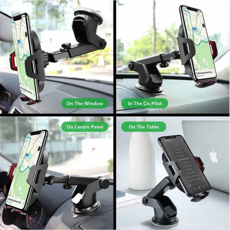Jual HOLDER HP MOBIL HD-12 CAR HOLDER Style Robot 360 DEGREE ROTATION ...