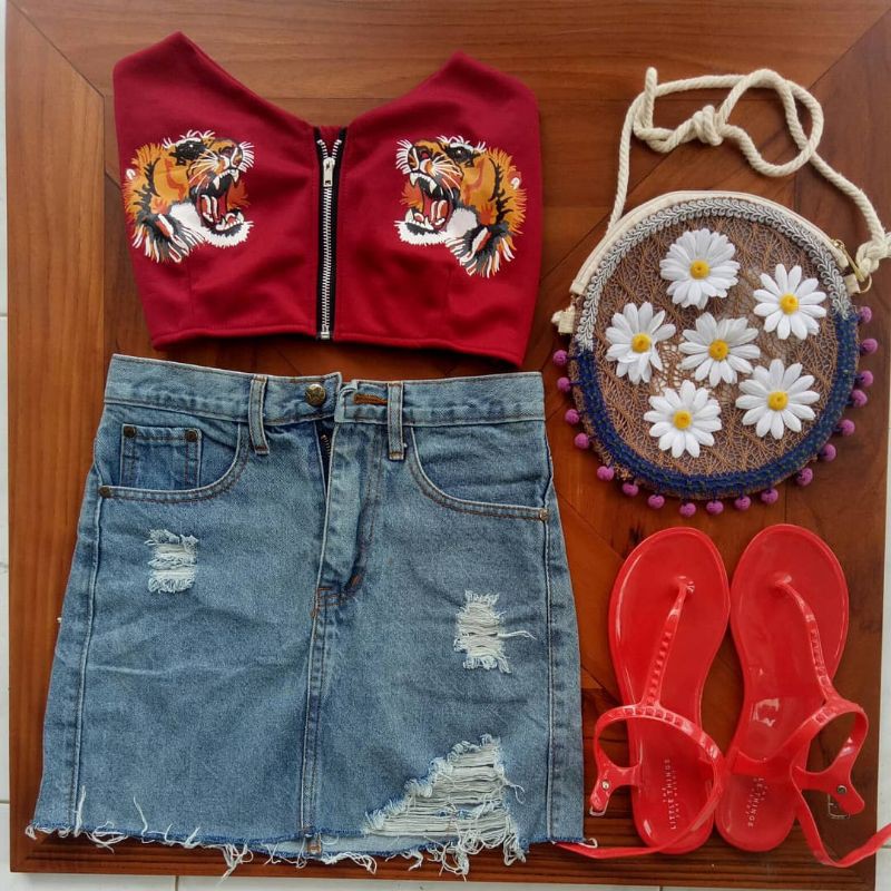 Jual crop top tiger | Shopee Indonesia