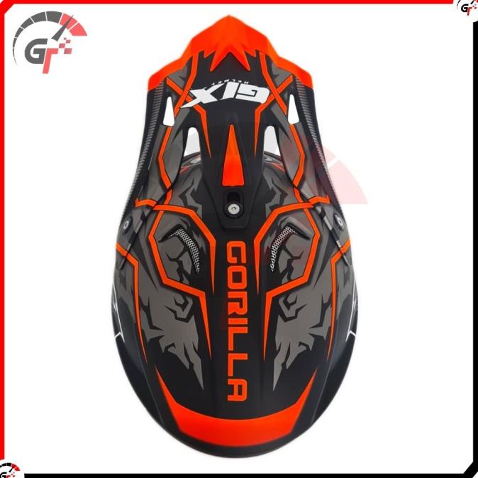 Jual Helm Motor Trail Cross Helem Full Face Helmet Motif Gorilla ...