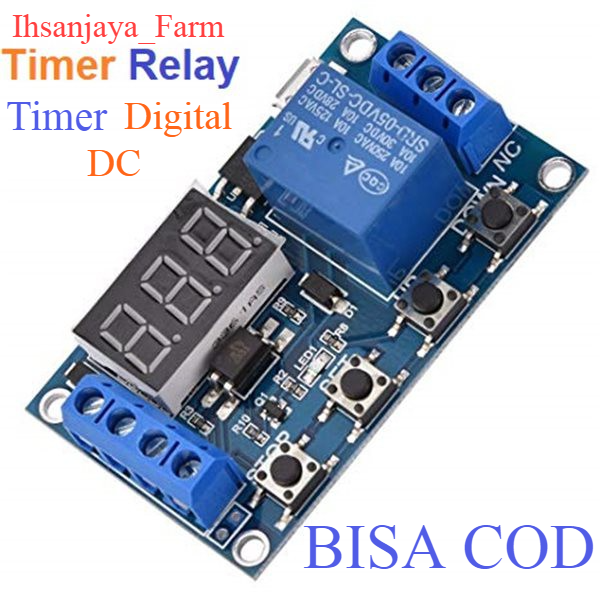 Jual Timer Digital Relay Timer Display 4tombol Dc 6v~30v Delay Time